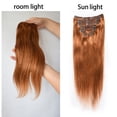 100g 16inch Copper Red Straight Clip in Human Hair Extensions - Walmart.com