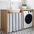 Blue Beige Cabinet Curtains 35''x35'', Modern Abstract Gradient ...