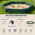 FOOWIN Large HDPE Sandbox with Cover & Liner, 78"x68"x8" Solid Sand Box ...