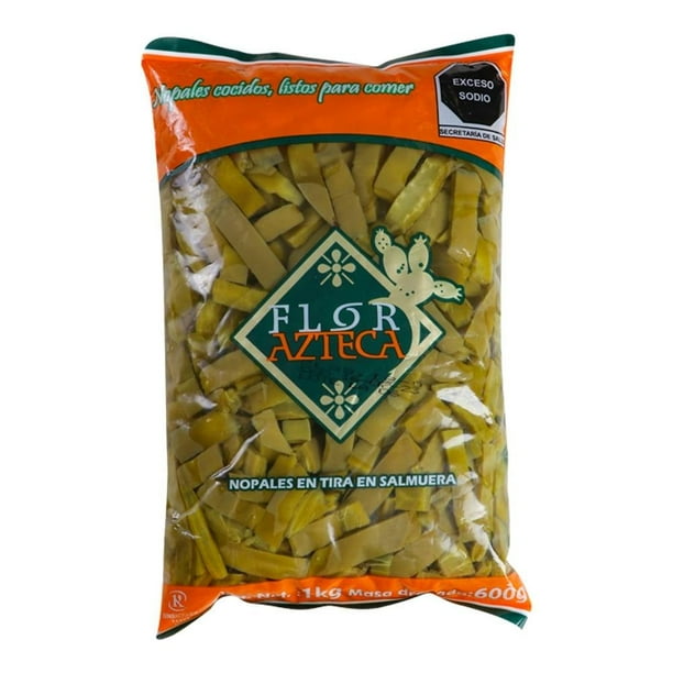 Nopales en salmuera Flor Azteca en tira 1 kg | Bodega Aurrera en línea