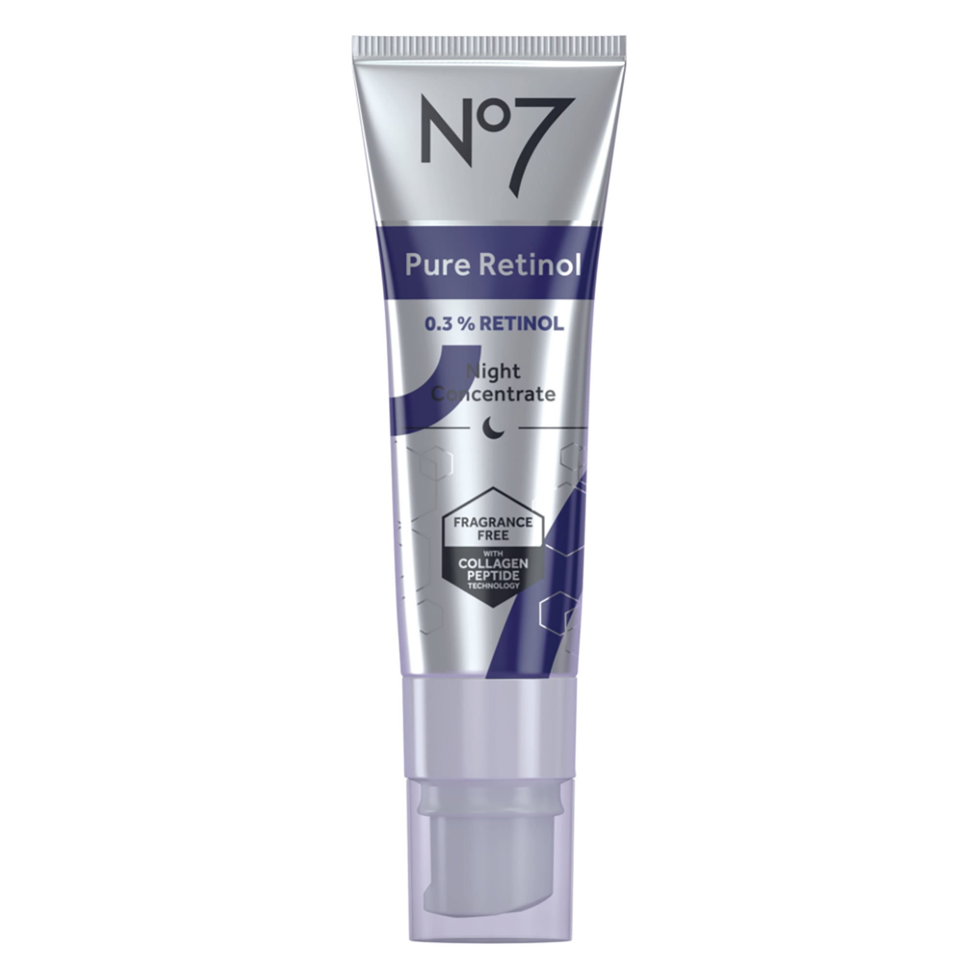 No7 Pure Retinol 0.3% Night Concentrate with Collagen Peptides for ...