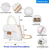 ONLVAN Mini Jelly Bag Purse, Candy Color Crossbody Handbag with Pearl ...