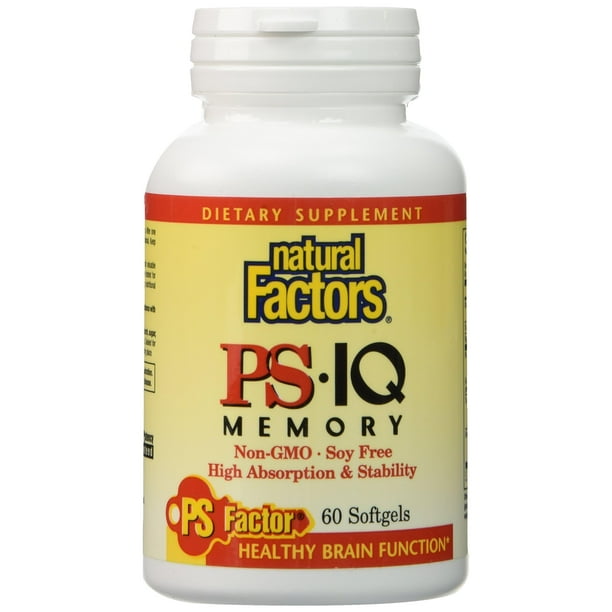 Suplemento PS-IQ Memory de Natural Factors, 25 mg, 60 cápsulas blandas ...