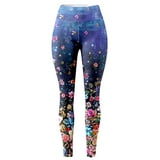 XFHLMJFF Summer Women's Yoga Pants Workout High Waisted Printed Long ...