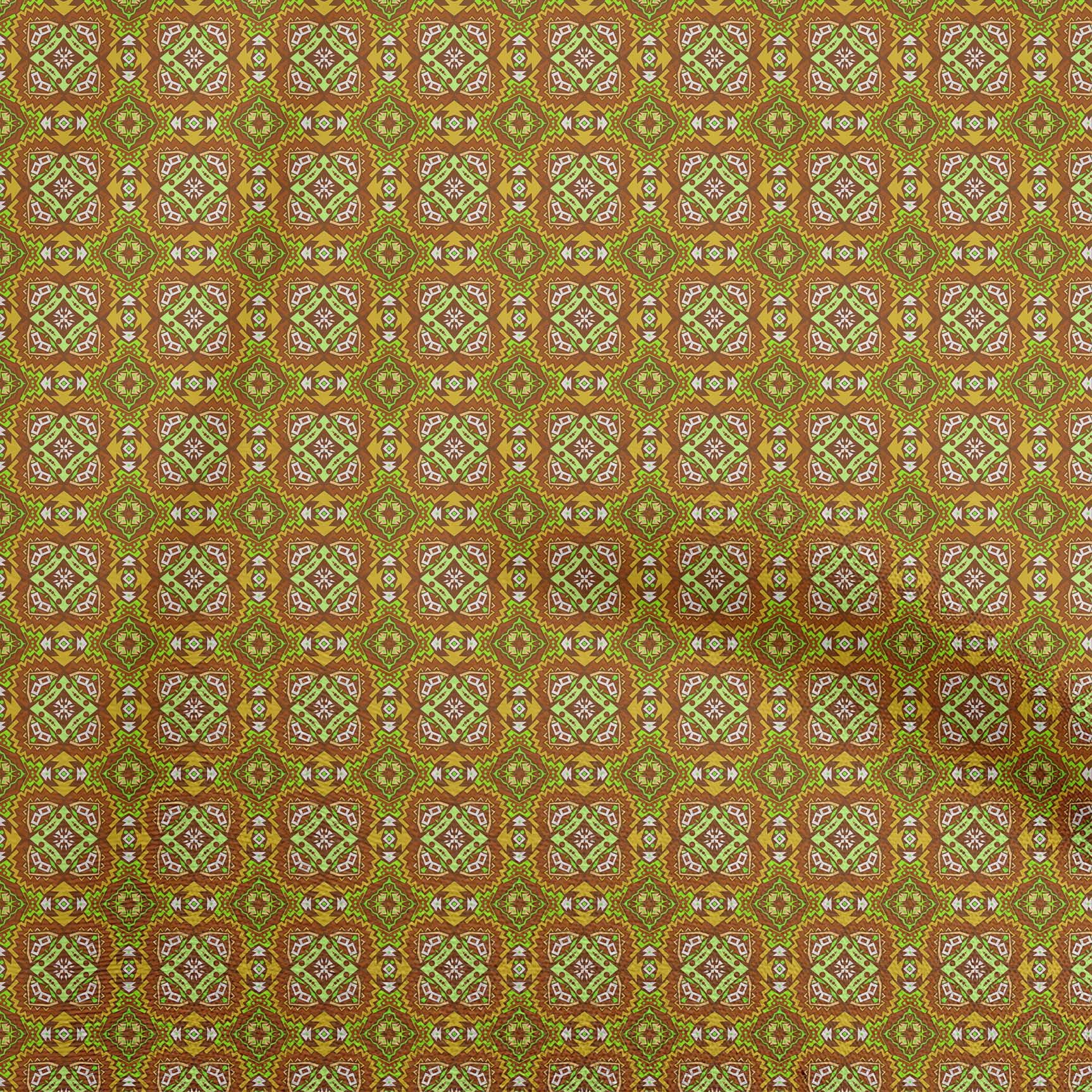 oneOone Cotton Poplin Yellow Fabric Tribal Sewing Craft Projects Fabric ...