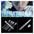 50Pcs/Pack 12x100mm Transparent Laboratory Clear Plastic Test Tubes ...