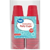 Great Value Disposable Plastic Party Cups, Red, 18 oz, 100 Count for ...