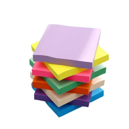 Sticky Notes 8 Bright Color 8 Pads Self-stick Notes 3 In X 3 In, 100 ...