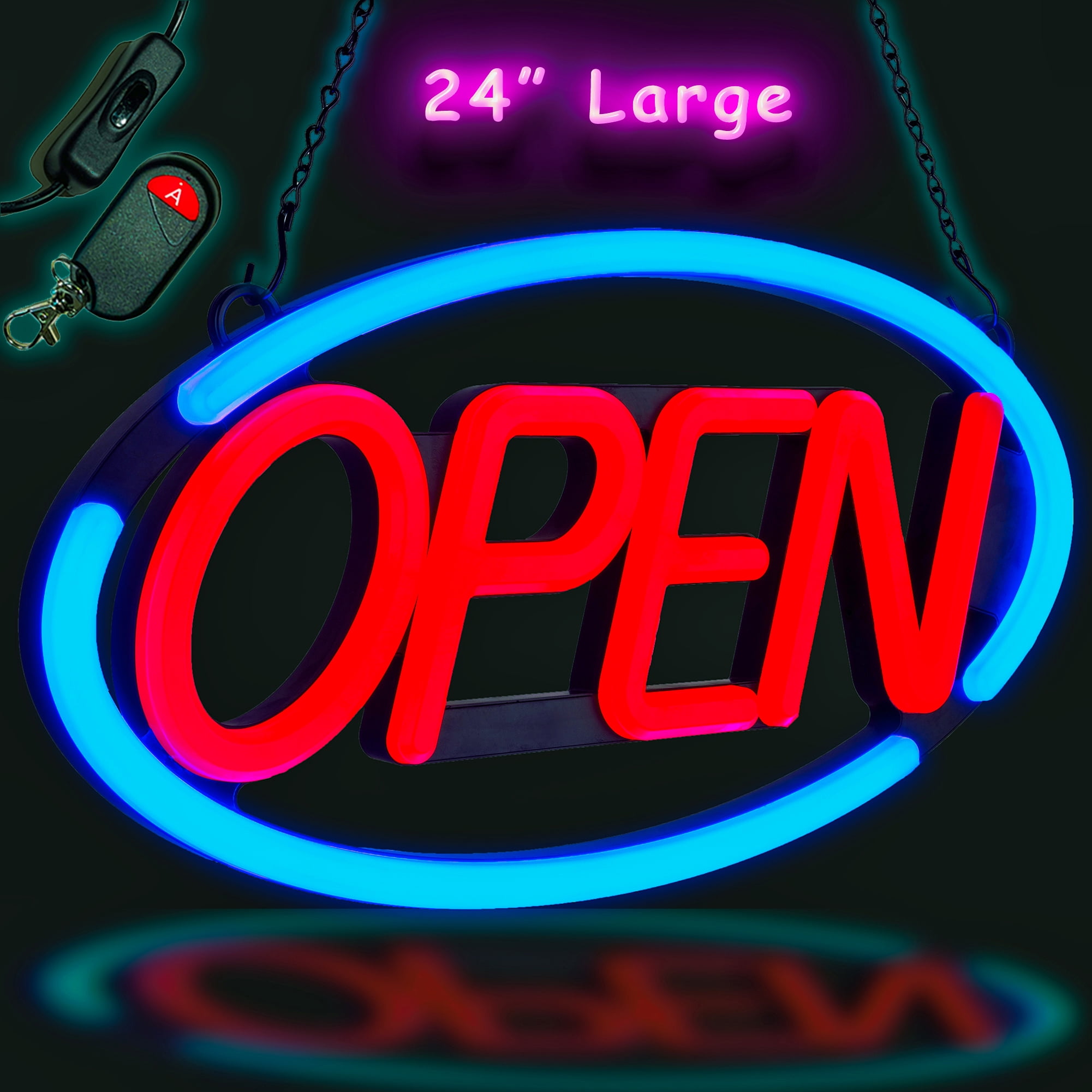 Buy Large LED Open Sign Neon Style for Business and Stores, Ultra ...