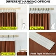 ANYWAY.GO Burnt Orange Pleat Back Tab Velvet Curtains W42 L84 inches 2 ...
