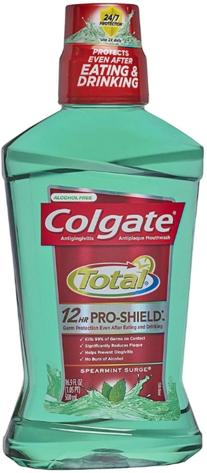 Colgate Advanced Pro-Shield Mouthwash, Spearmint Surge 500 ml (Pack of ...
