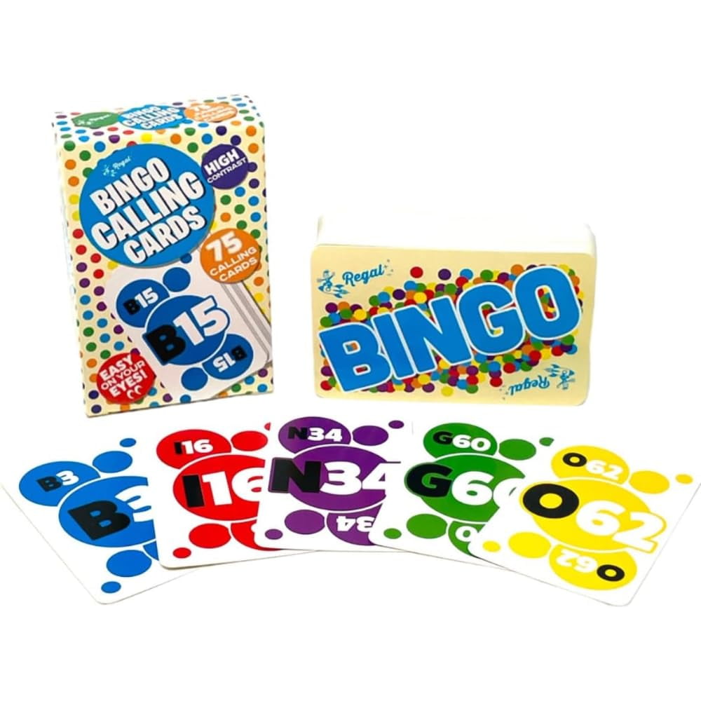 Regal Bingo Bingo Calling Cards Deck Reusable - Bingo Games for Family ...