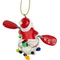 Santa Claus Paddling in A Kayak Christmas Tree Outdoor Lovers Ornament ...
