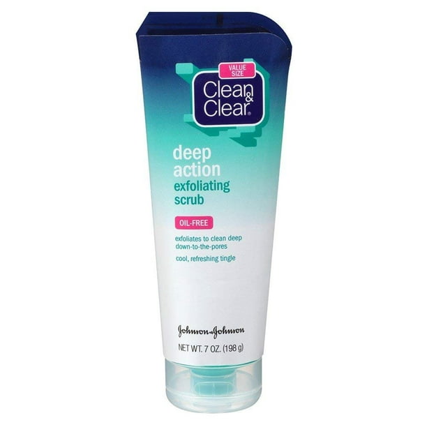 Clean & Clear Scrub Deep Action Exfoliating 7 Ounce Oil-Free 207ml 6 ...