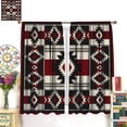 Bohemian Aztec Blackout Curtains, Retro American Abstract Geometric ...