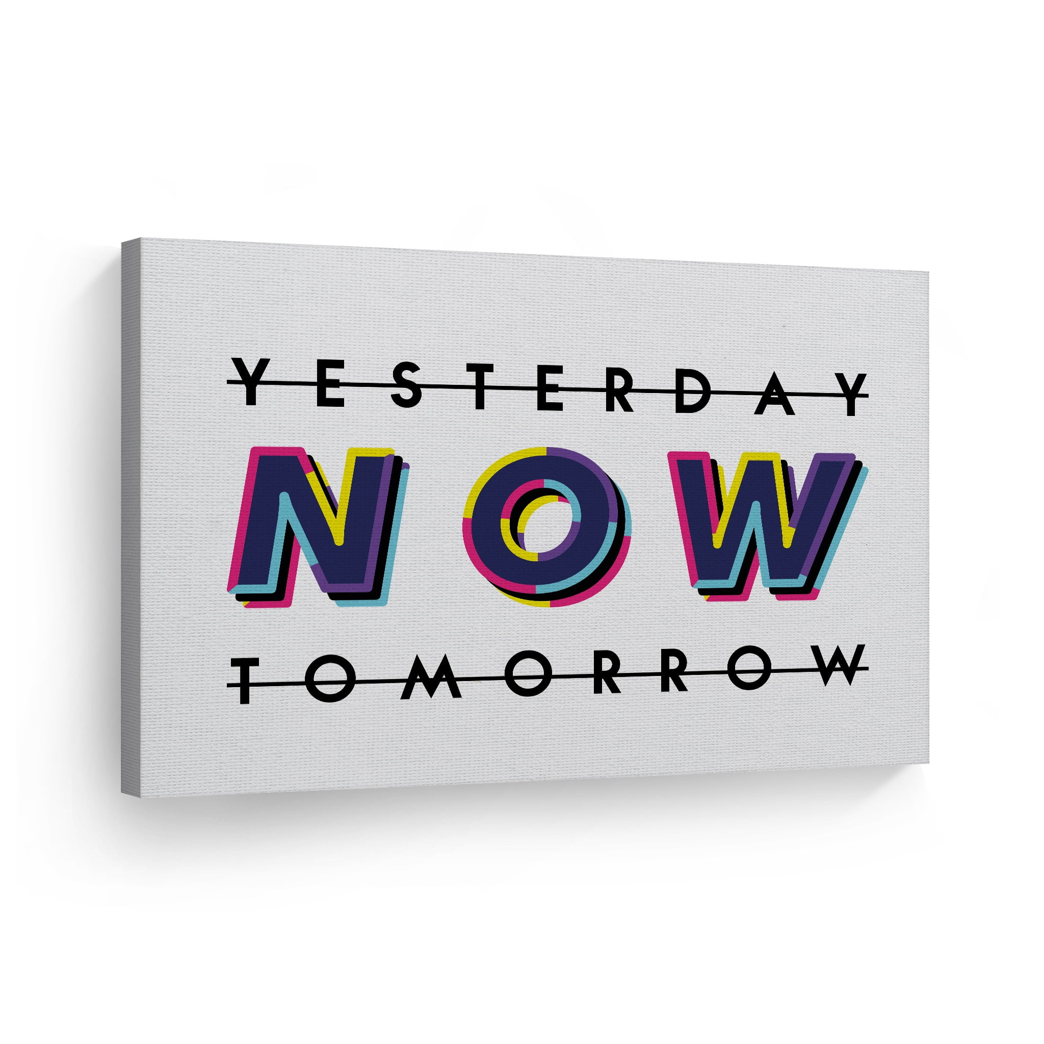 Smile Art Design Yesterday Now Tomorrow Modern Colorful Lettering Art ...
