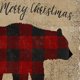 Buffalo Check Bear Christmas Canvas Art Print - Walmart.com