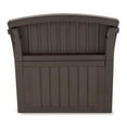 Suncast 31-Gallon Indoor & Outdoor Storage Patio Bench Chair, Java (4 ...