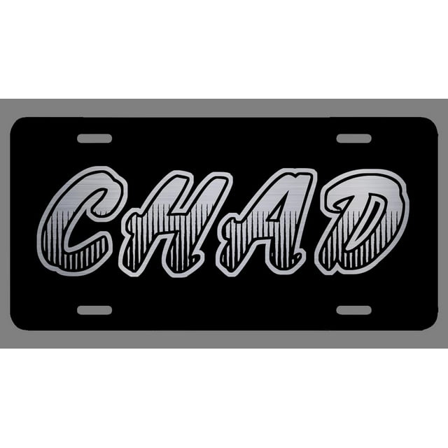Chad Name Etched Style License Plate Tag Vanity Novelty Metal | Etched ...