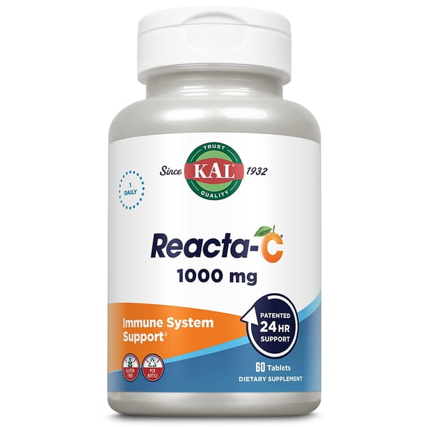 Suplemento Kal Kal Reacta-C 60 comprimidos paquete de 2 | Walmart en línea