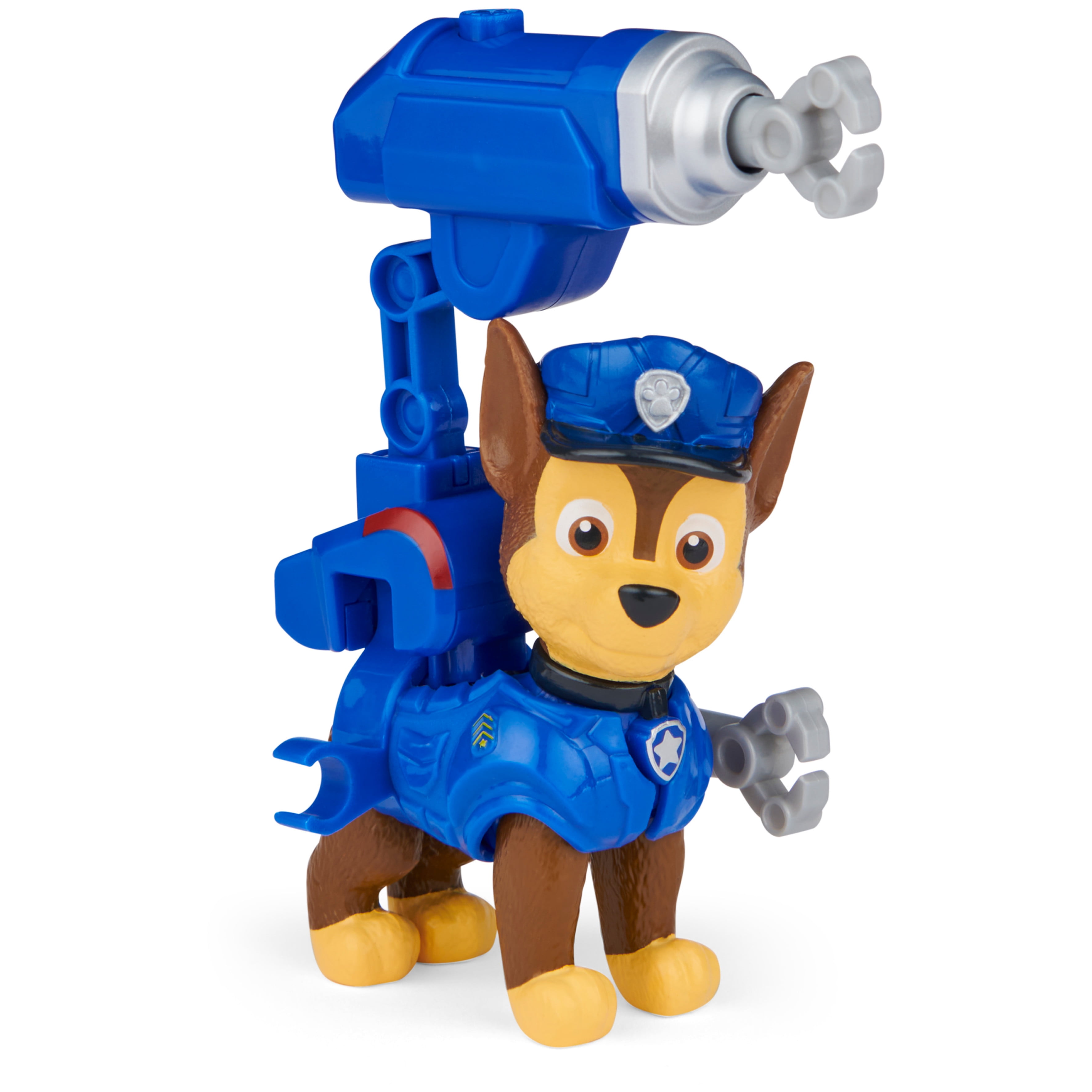 PAW Patrol, Chase Action Figure with Clip-on Backpack and Projectiles ...