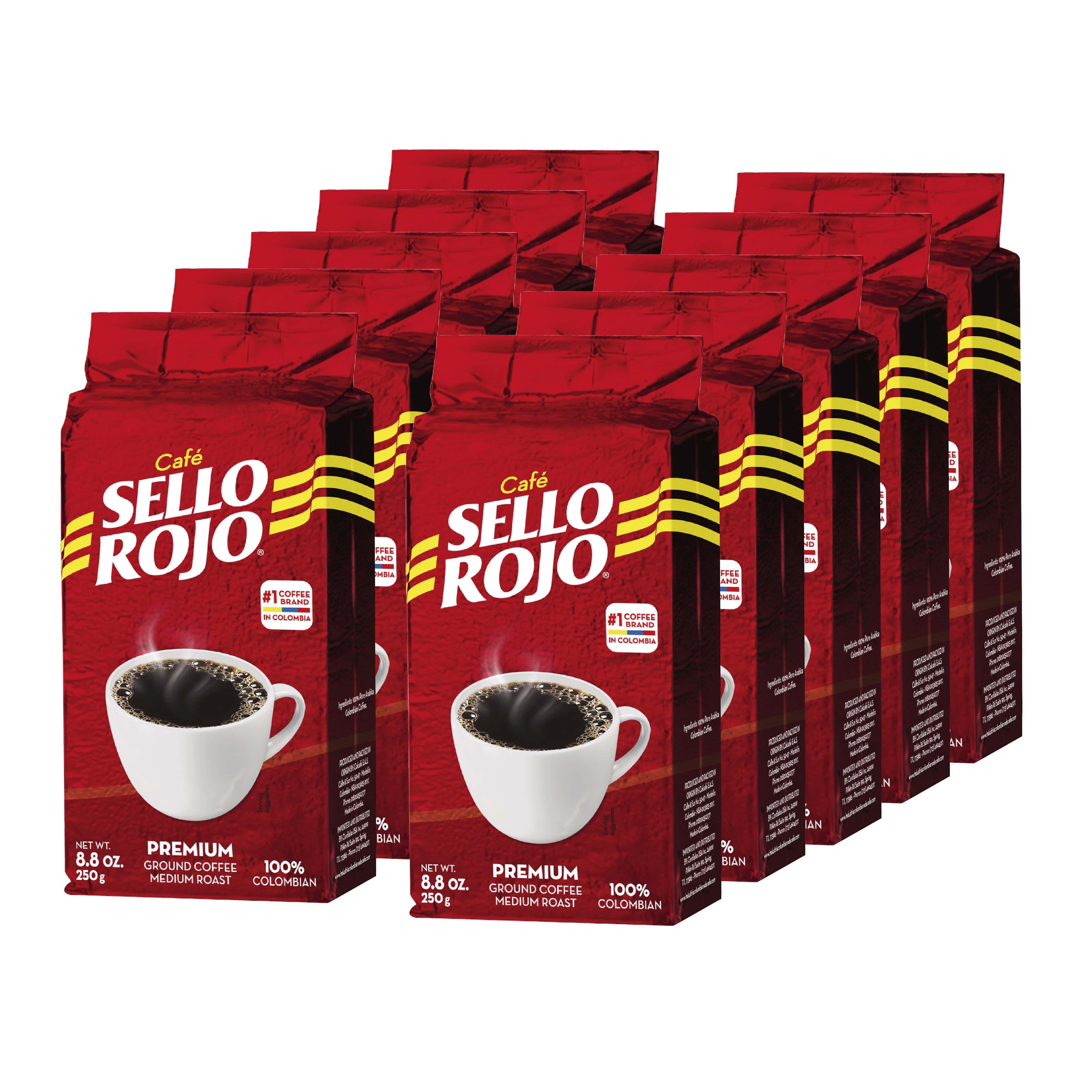 Sello Rojo Coffee Premium 16 Oz - Pack of 10 - Walmart.com