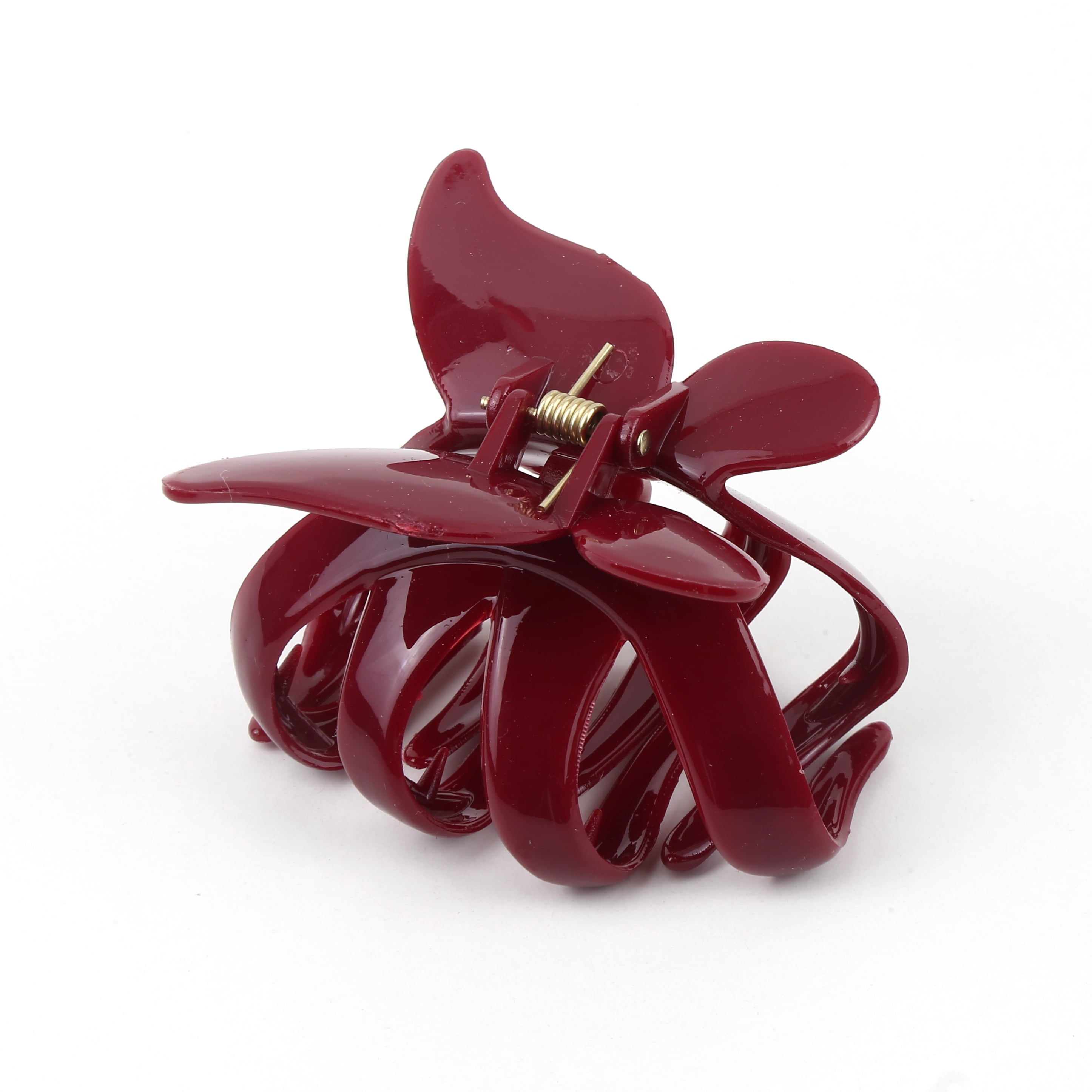6 Beautiful and Elegant Butterfly Jaw Claw Clip in Burgundy Color ...