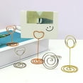 10Pcs Heart Shape Wire Table Number Holders Picture Stand Notes Memos ...