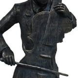 Violin Player Statue Sculpture in Patina Black Finish by Urban Port ...