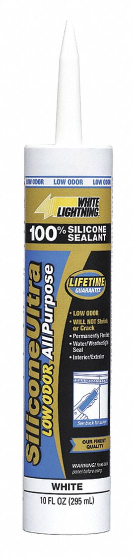 White Lightning Silicone Sealant,White,Silicone Ultra W11110010 ...