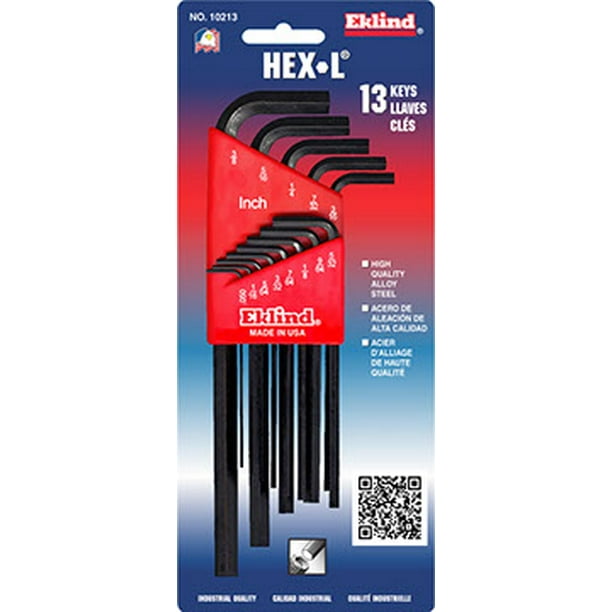 Eklind 10213 13-Piece SAE Hex-L Long Key Set .050"-3/8" - Walmart.com ...