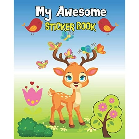 MY AWESOME STICKER BOOK: Blank Sticker Book for Collecting Stickers ...