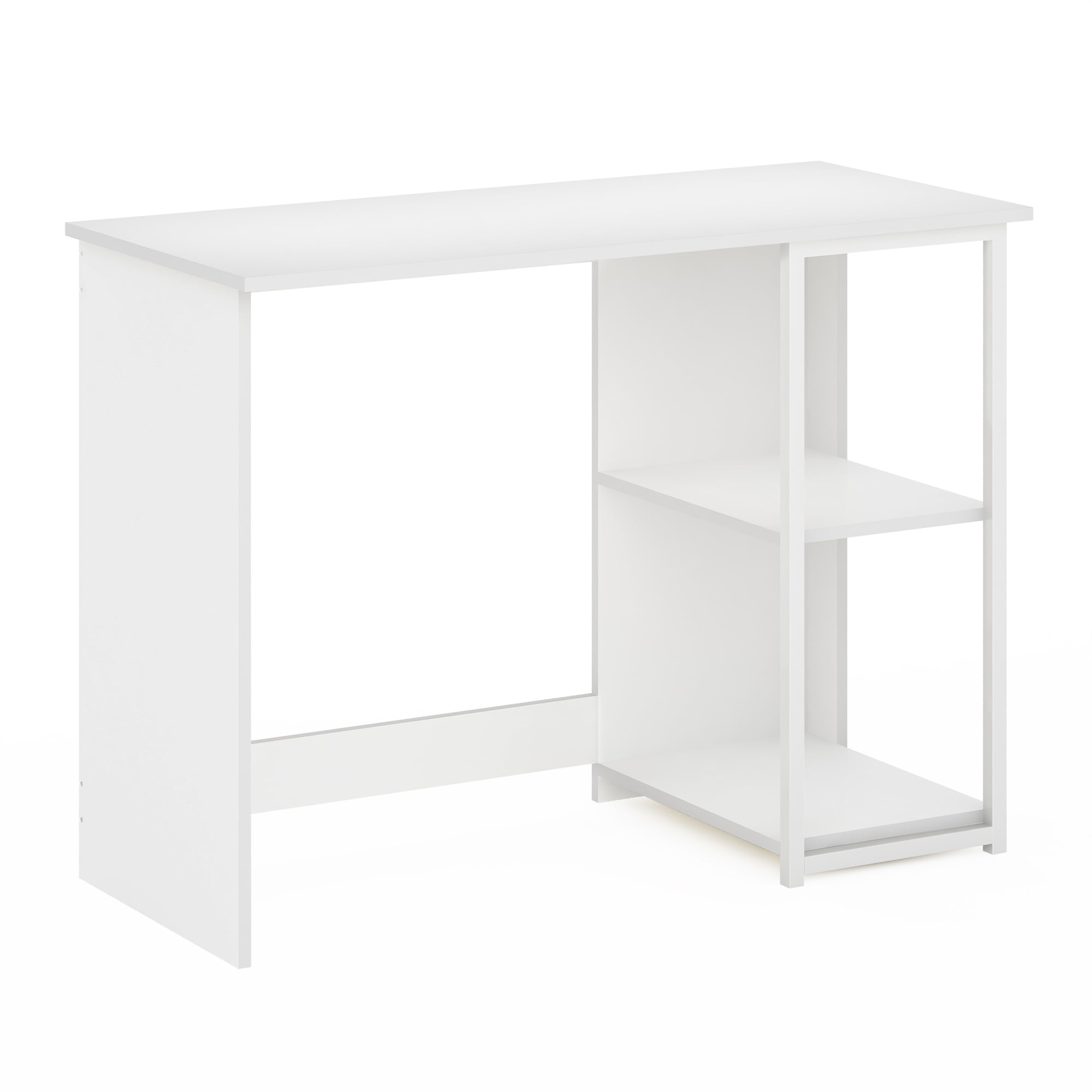 Furinno Camnus Modern Living Computer Desk 40 inch, Solid White/White ...