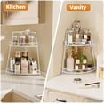 2 Tier Corner Bathroom Counter Organizer, Metal Bathroom Countertop ...