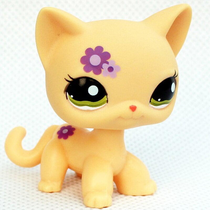 LPS CAT Pet Shop Toys Rare Stands Little Short Hair Kitten, color rosa ...