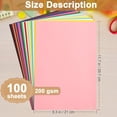 100 Sheets 20 Assorted Colors Cardstock Craft Paper, 200gsm/75lb Art ...