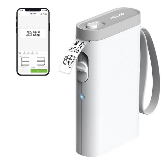 Nelko P21 Bluetooth Label Printer with 14x40mm 100pcs roll, Choose ...