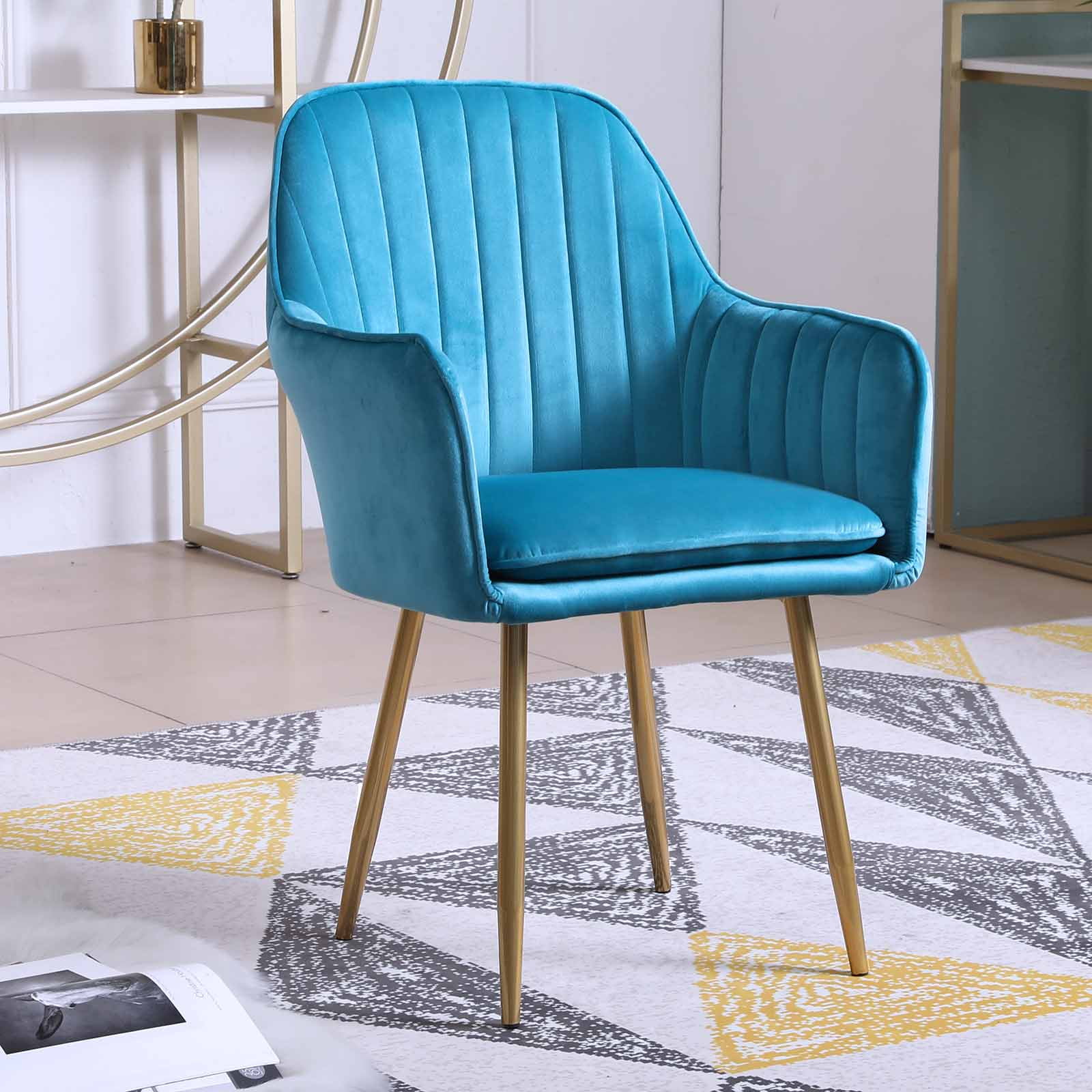 Modern Lounge Chair Dining Side Chairs Velvet Upholstered ABLDFchair ...
