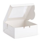 50-Pack 6x6 White Bakery Boxes with Window for Cupcakes, Cakes, Cookies ...