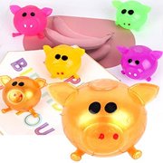 2 Pcs Antistress Pig,Splat Pigs,Jello Pig Toy,Stress Relief Pig Water ...