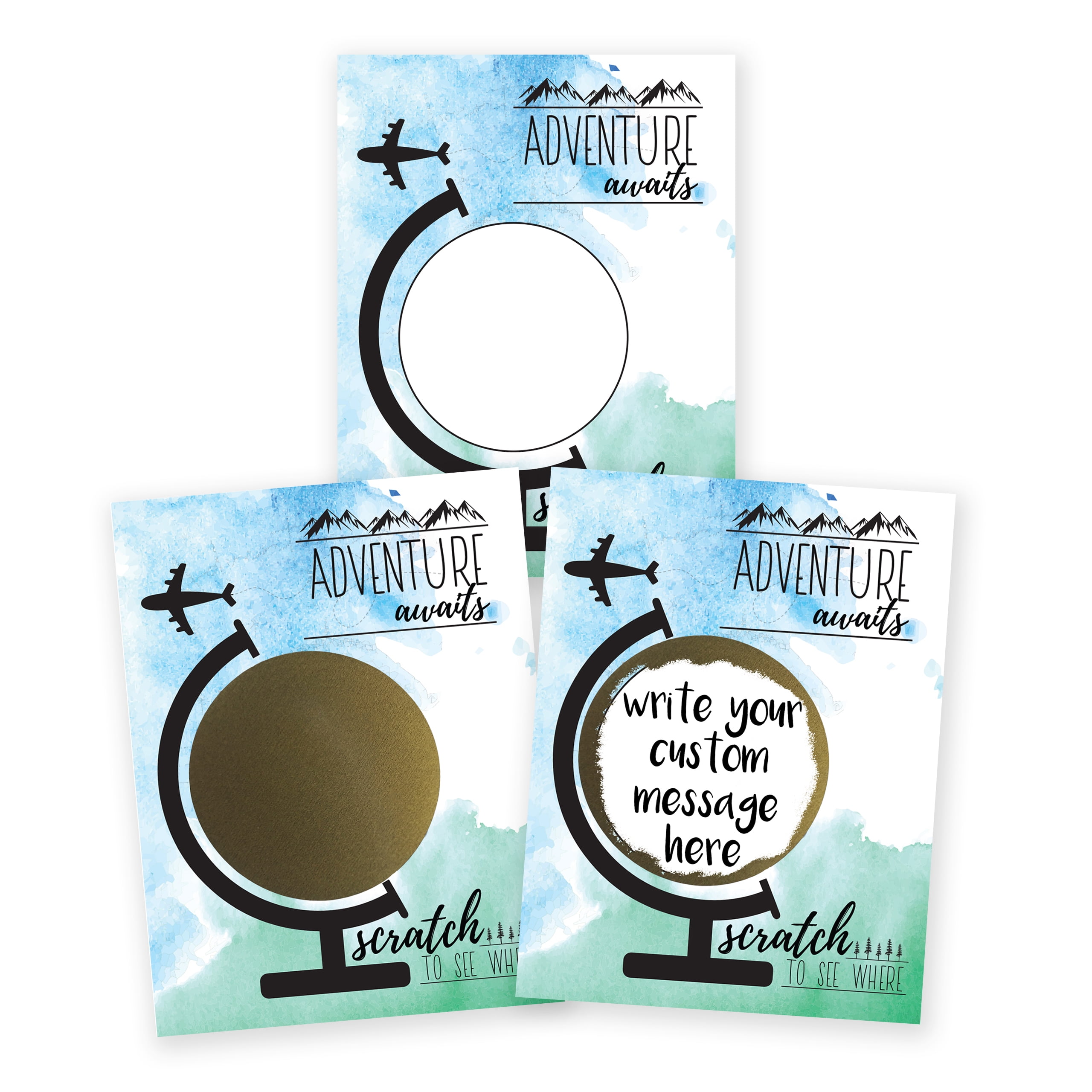 ScratchNotes Adventure Awaits Around the Globe - 20 Pack (20 Cards/20 ...