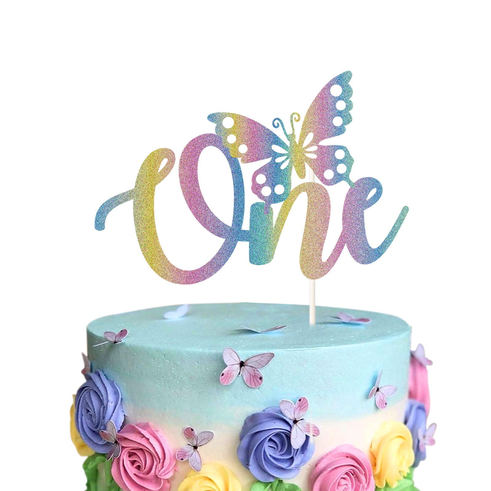 Butterfly One 1st Cake Topper, Butterfly First Birthday Cake Decor ...