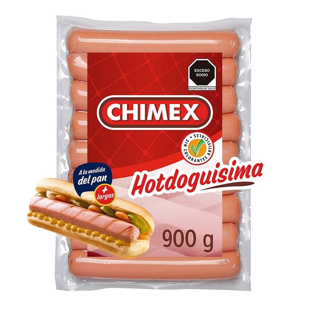 Salchicha de pavo Chimex hotdoguísima 900 g | Walmart en línea