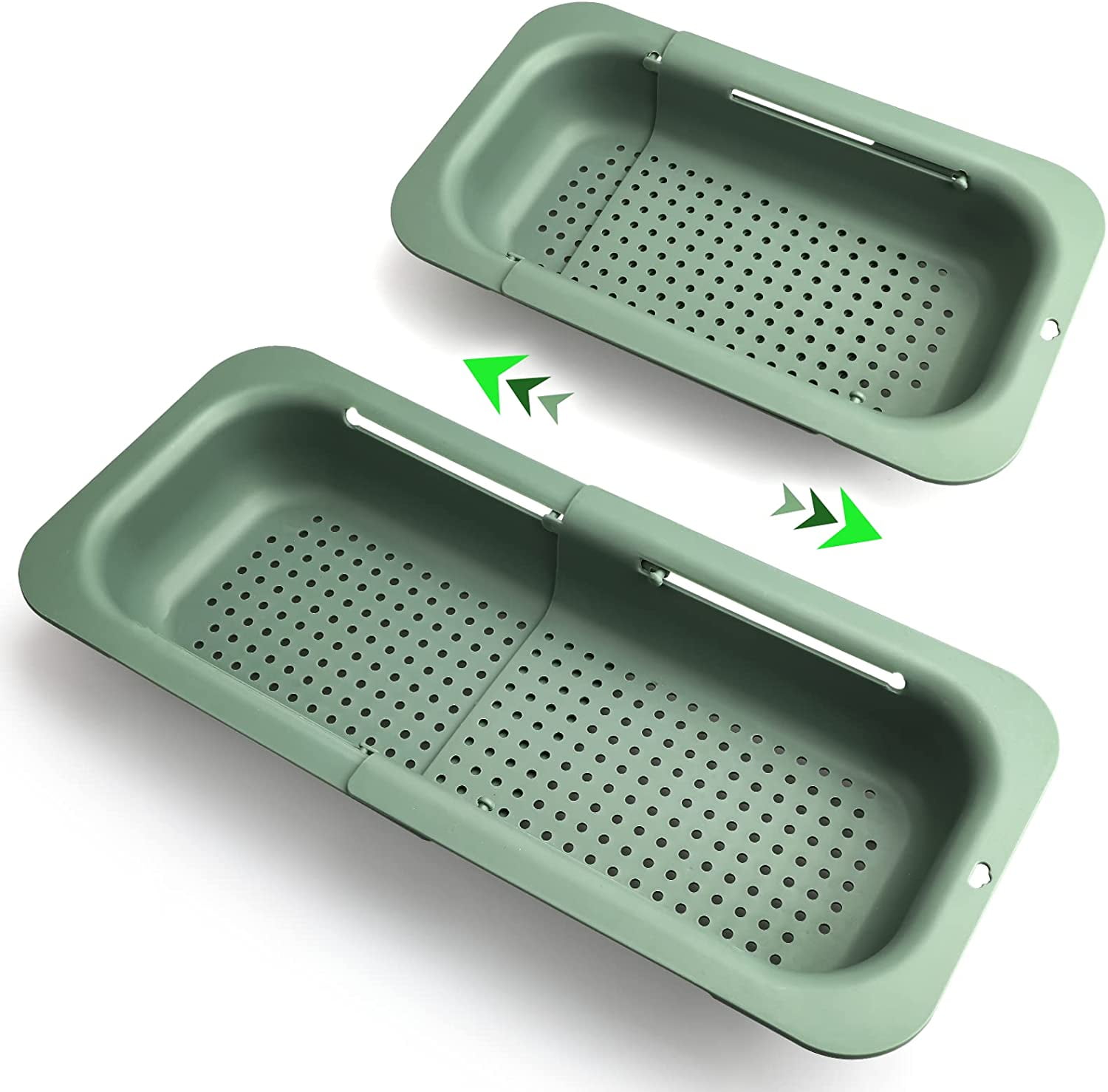 TORUBIA Collapsible Colander and Strainer Basket, Over the Sink Drain ...