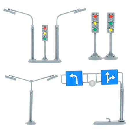 3 Sets of Plastic Traffic Signs Kids Model Traffic Road Sign Playthings ...