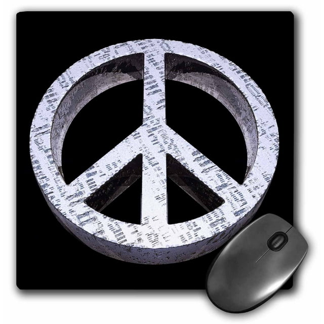 3dRose Peace Pass It On a rough and worn metal three dimensional peace ...