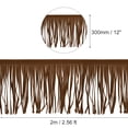 Uxcell 2 Yards 12 inch PU Leather Fringe Trim 2Pcs DIY Tassel Fringe ...