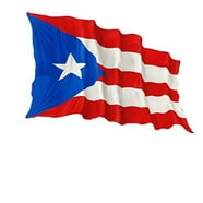 Puerto Rico Flag Sticker (Pack of 2) Vinyl Decal, Hibiscus Flower, "Amapola" - Walmart.com