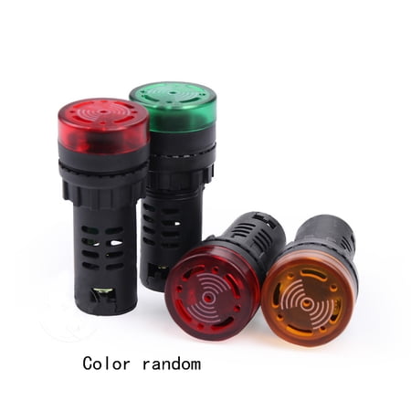 LED Flash Alarm Indicator Signal Lamp W Buzzer Beep 12/24/110/220V AD16 ...