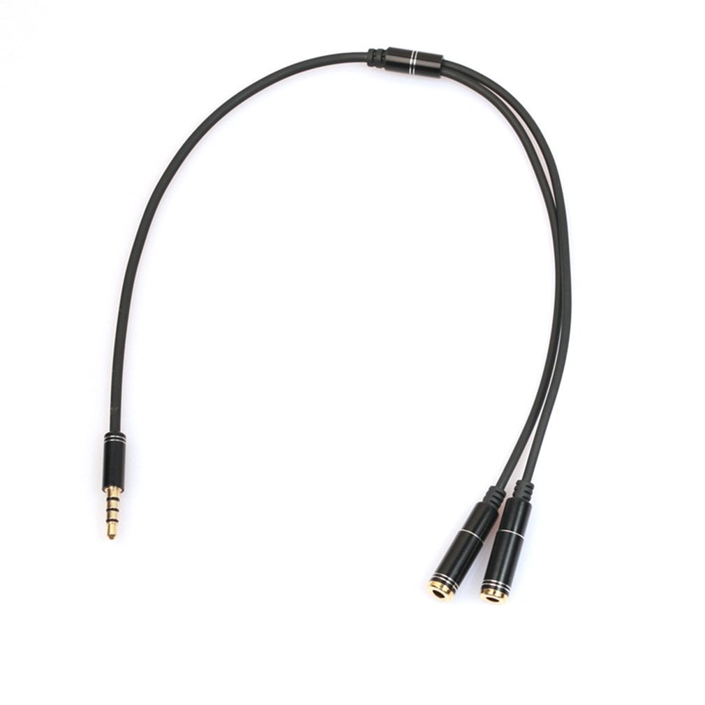 3.5mm Audio Stereo Y Splitter Cable 1 Male to 2 Port Female AUX Cable ...